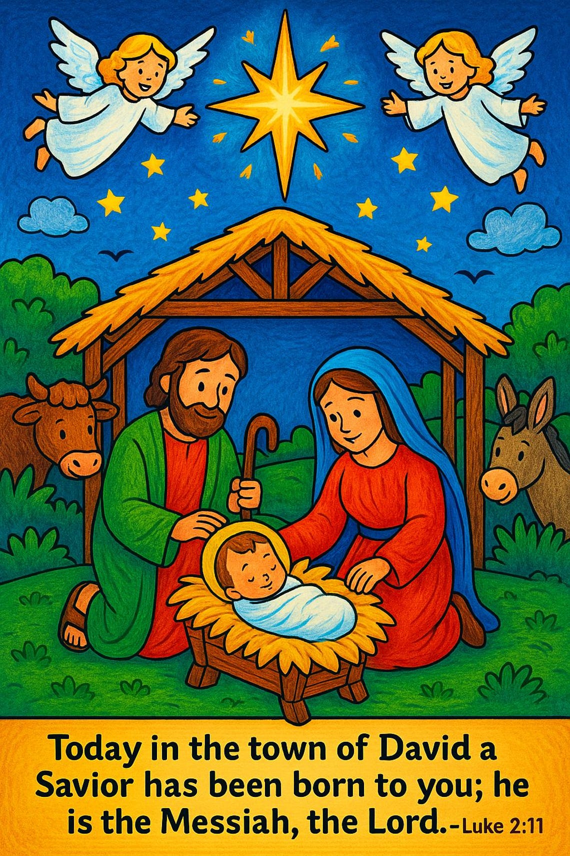 Bible Coloring & Activity Book for Kids 30 Fun Pages, Printable Cards ...