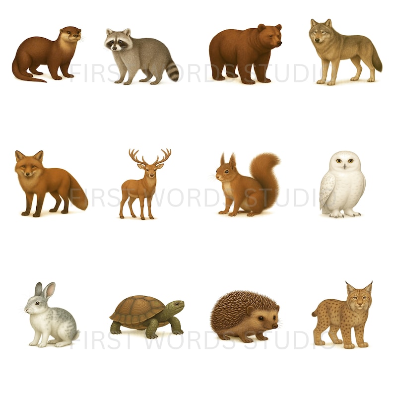 Forest Animal Flashcards | Montessori Printable | Toddler & Preschool ...