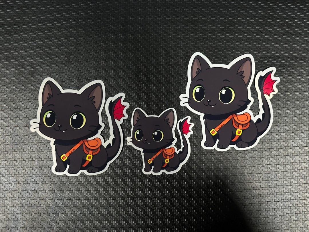 Chibi Toothless Cat Sticker - Multiple Sizes Mini and Regular - HTTYD ...