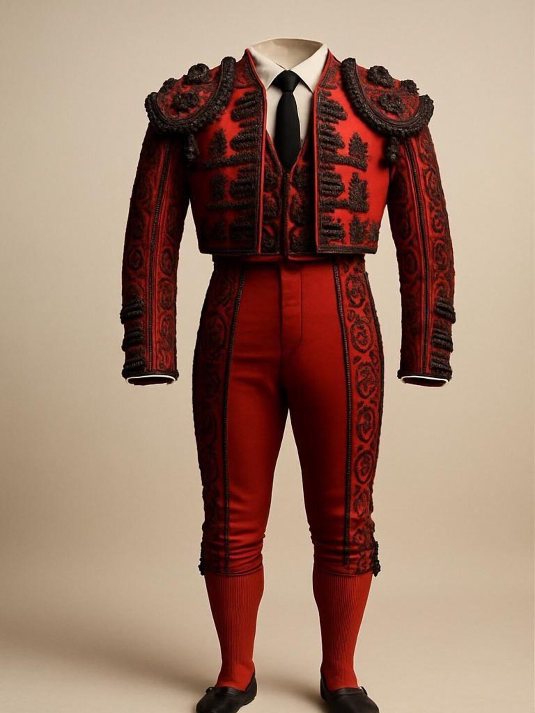 Black Embroidered Matador Suit: 3PC Spanish Bullfighting Attire - Etsy