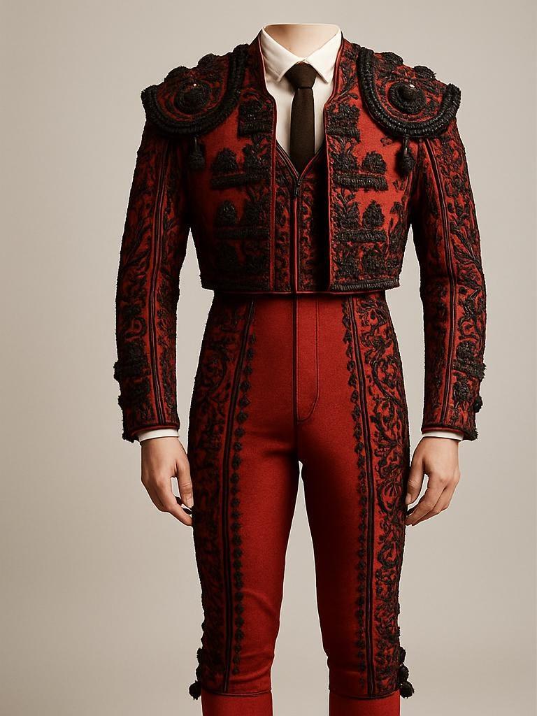 Black Embroidered Matador Suit: 3PC Spanish Bullfighting Attire - Etsy