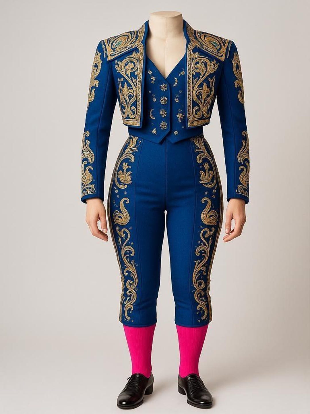 Gold Embroidered Matador Suit: 3PC Spanish Bullfighting Attire - Etsy