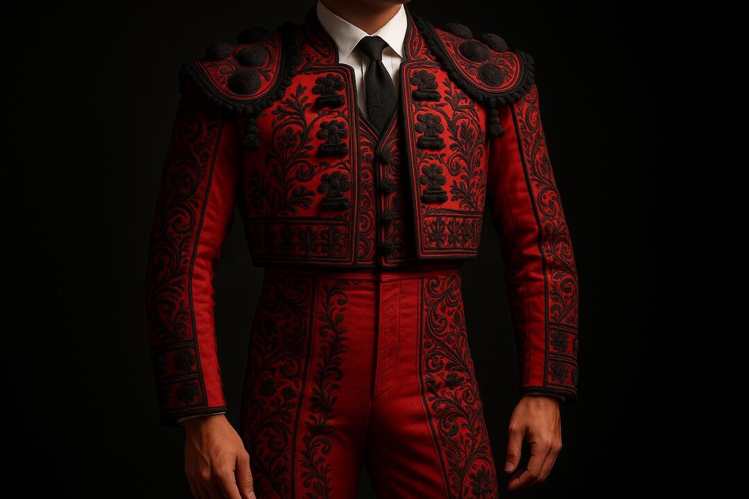 Black Embroidered Matador Suit: 3PC Spanish Bullfighting Attire - Etsy