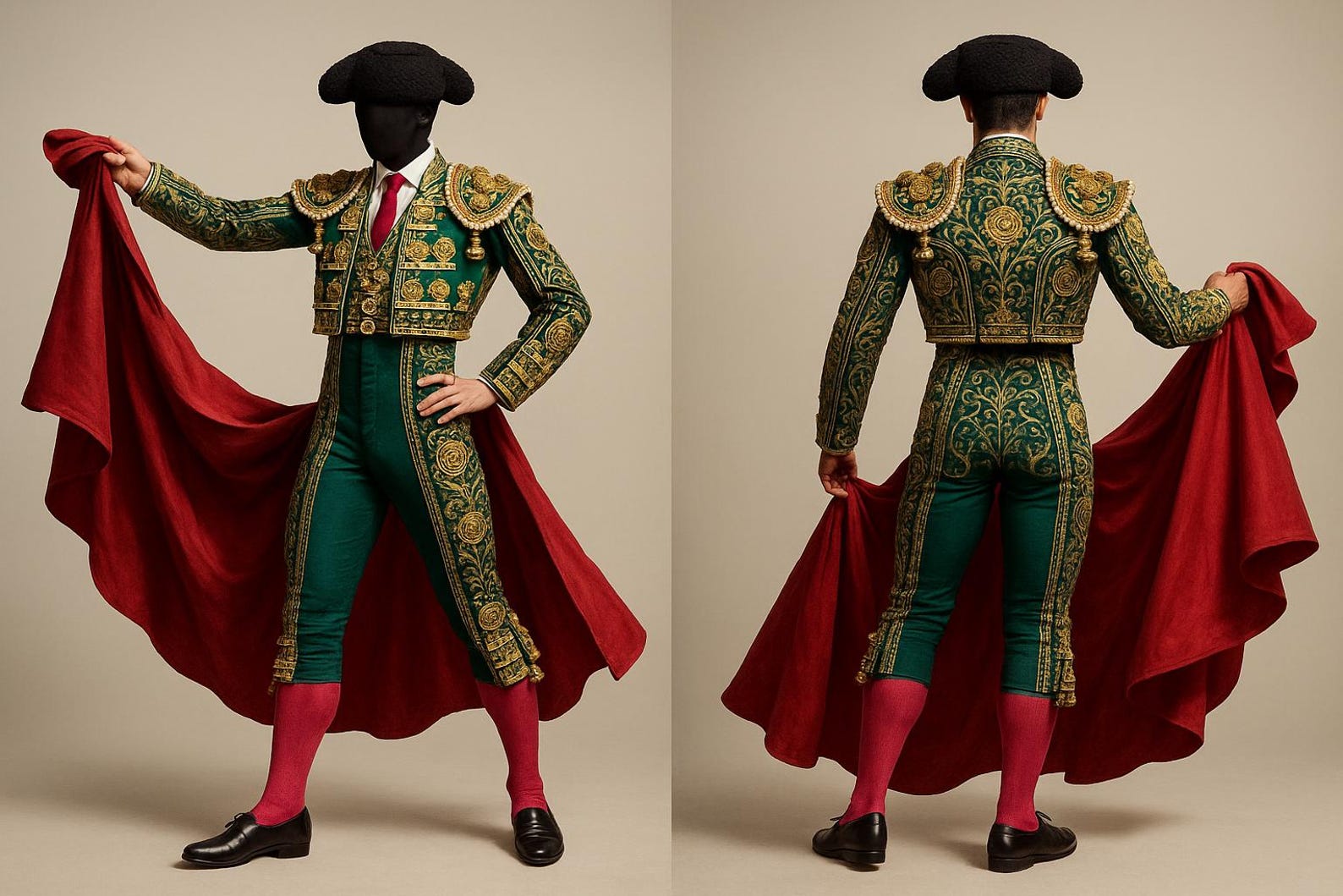 Embroidered Matador Suit: Gold Bullfighting Attire, Spanish Wedding ...