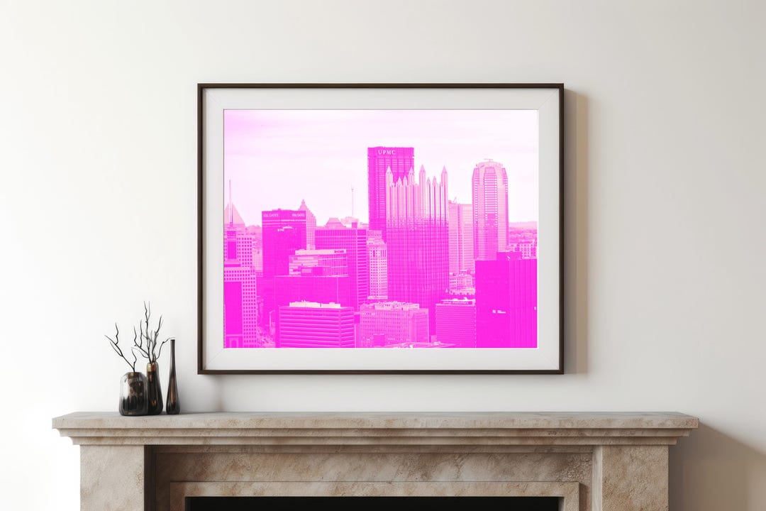 Pink Pittsburgh Skyline - Etsy