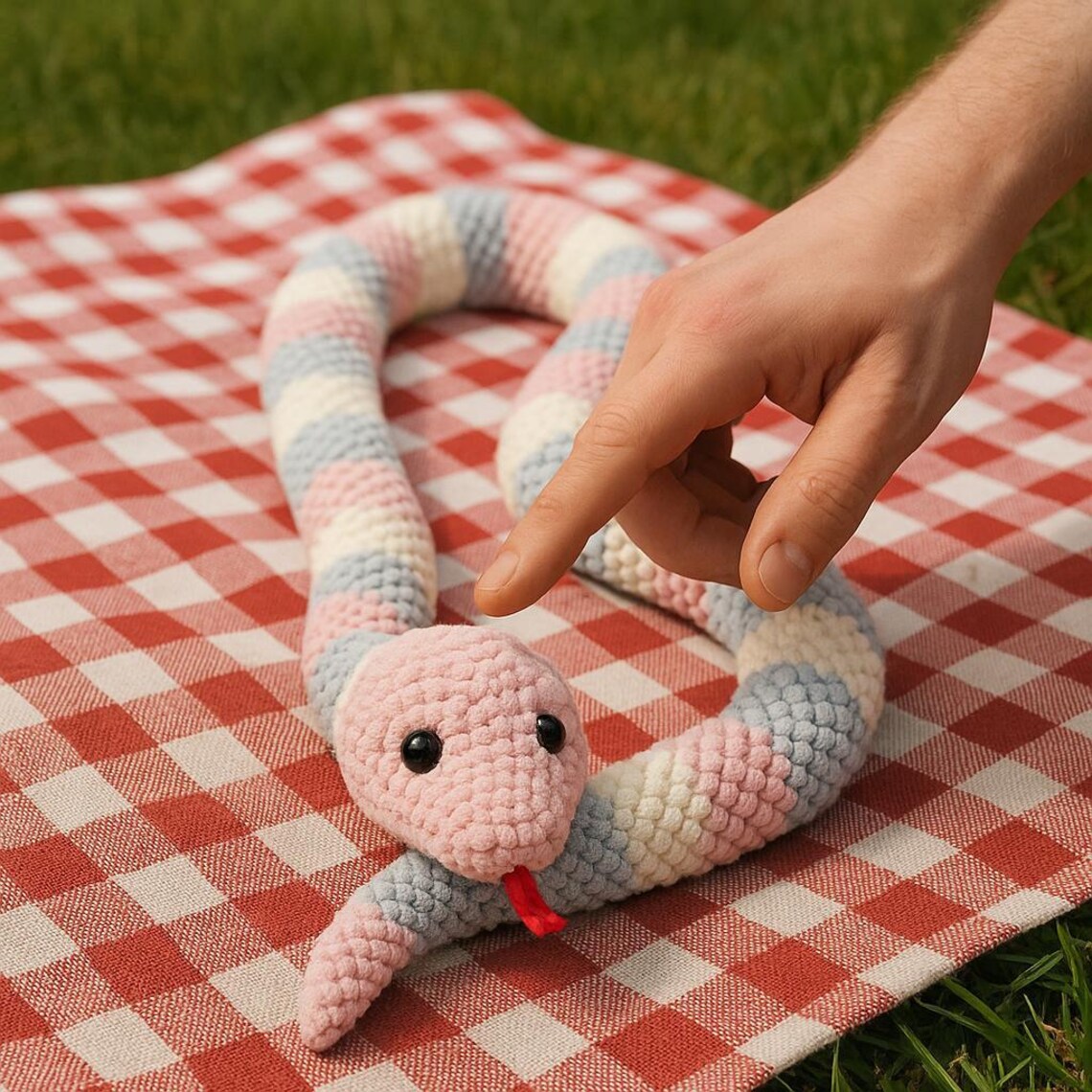 Crochet Snake Pattern,handmade Crochet Snake Plush – Amigurumi Snake ...
