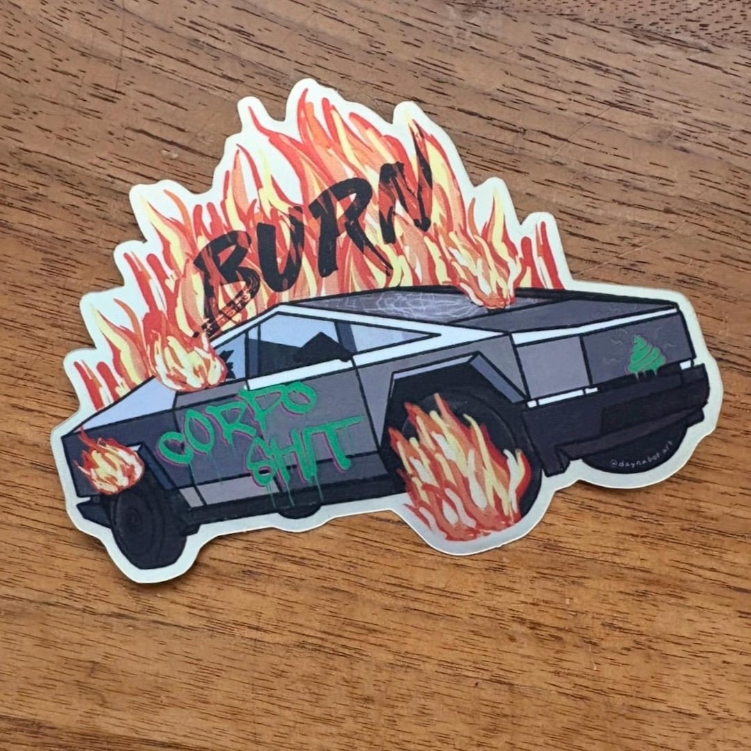 Cyberpunk Anti Corporate Sticker, Burn Corpo Shit Holographic Vinyl ...
