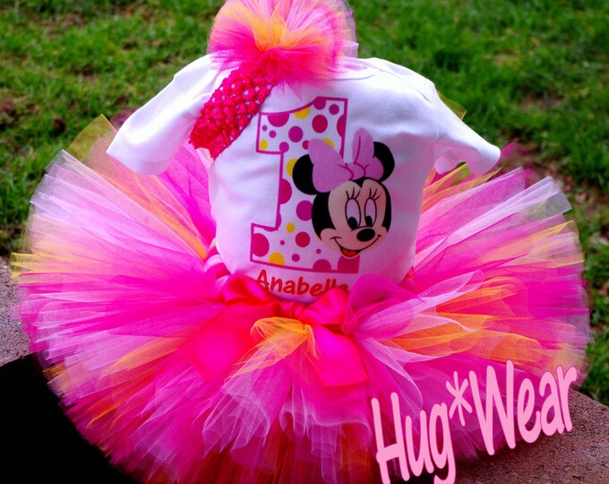 Custom Birthday Baby Minnie Mouse Face Tutu 12m 18m 24m 2t 3t - Etsy