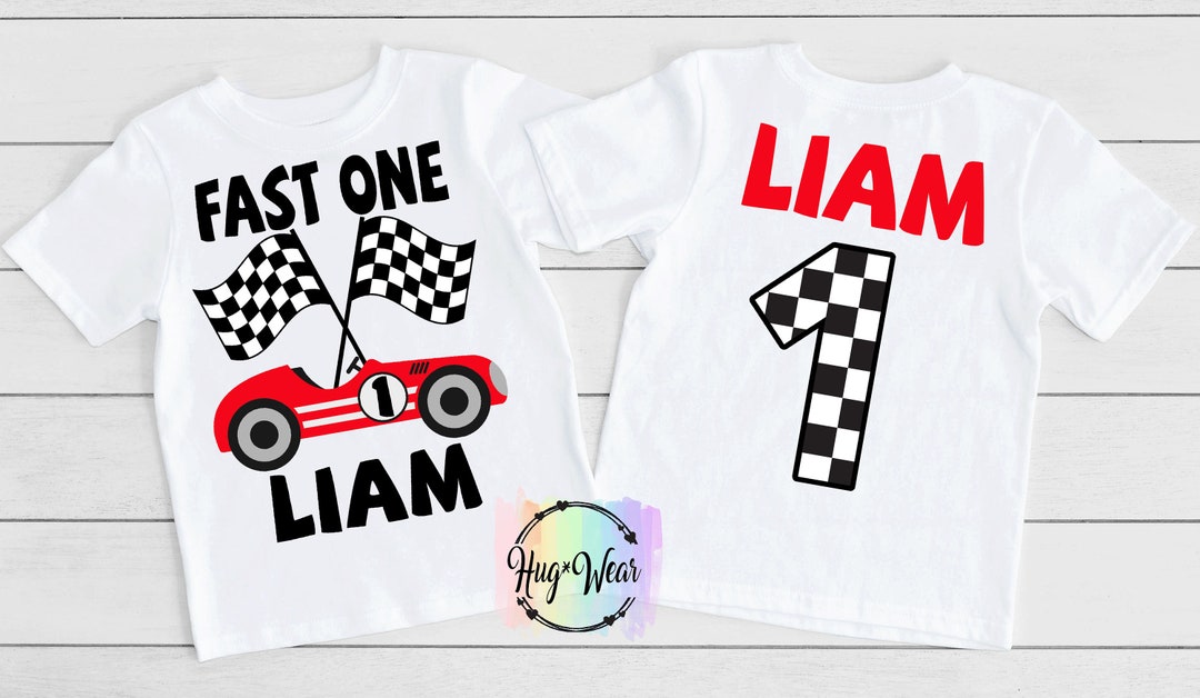 Fast One Race Car Birthday Shirt: Custom Racing Tee - Etsy