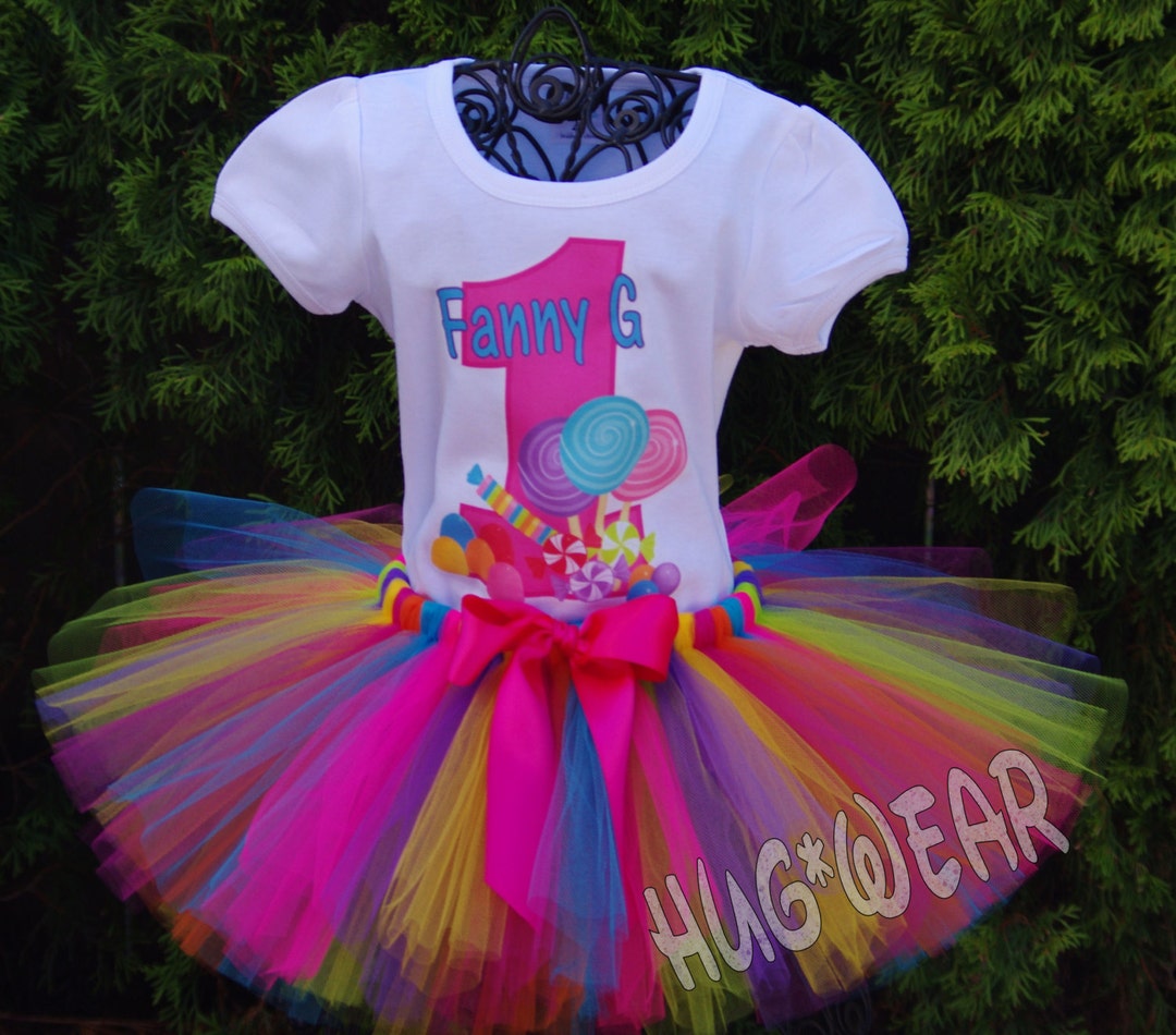 Candy Birthday Shirt + Tutu Outfit Candy Sweets (any Age) - Etsy