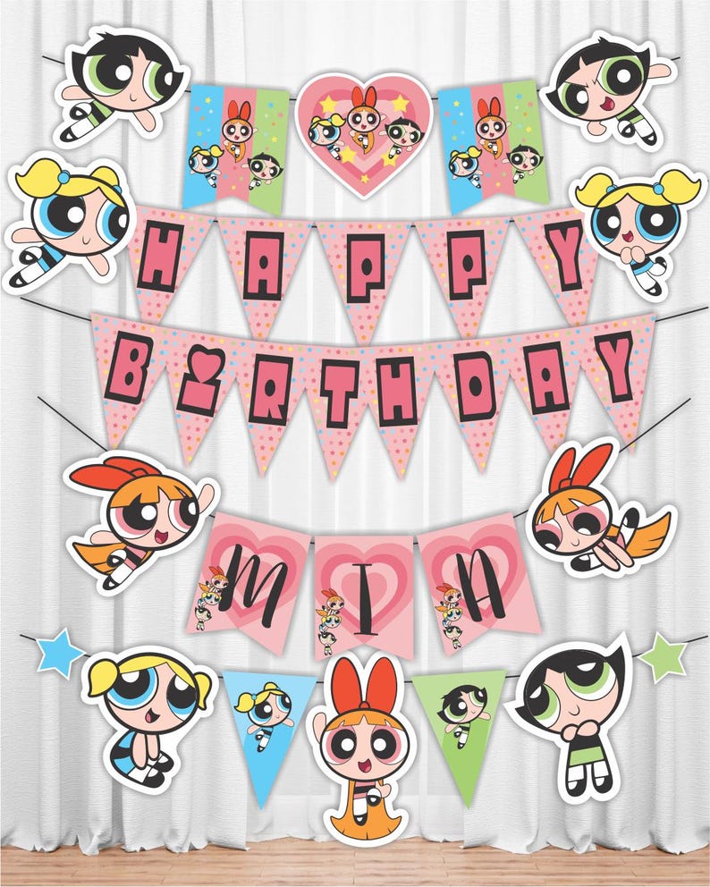 Powerpuff Girls Happy Birthday Printable Banners. Powerpuff Girls Party ...