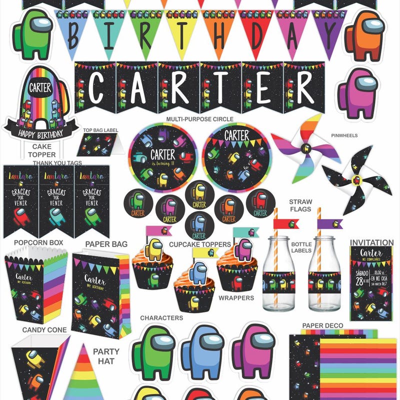 Among Us Birthday Banner - Etsy