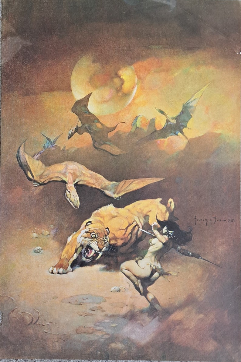 Frank Frazetta Edgar Rice Burroughs Art Poster - Etsy