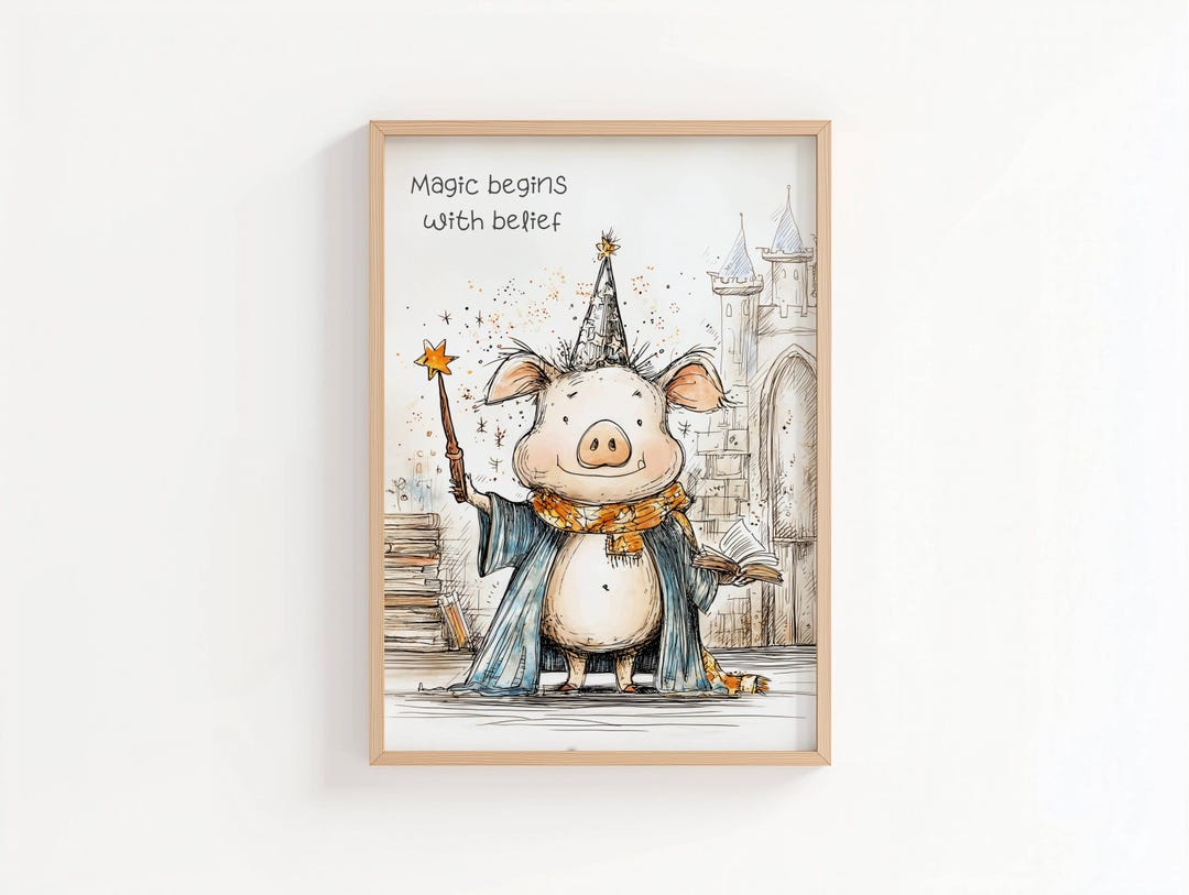 Harry Potter Pig Poster | Pig Snout Art | Magical Decor | Quirky Gift ...