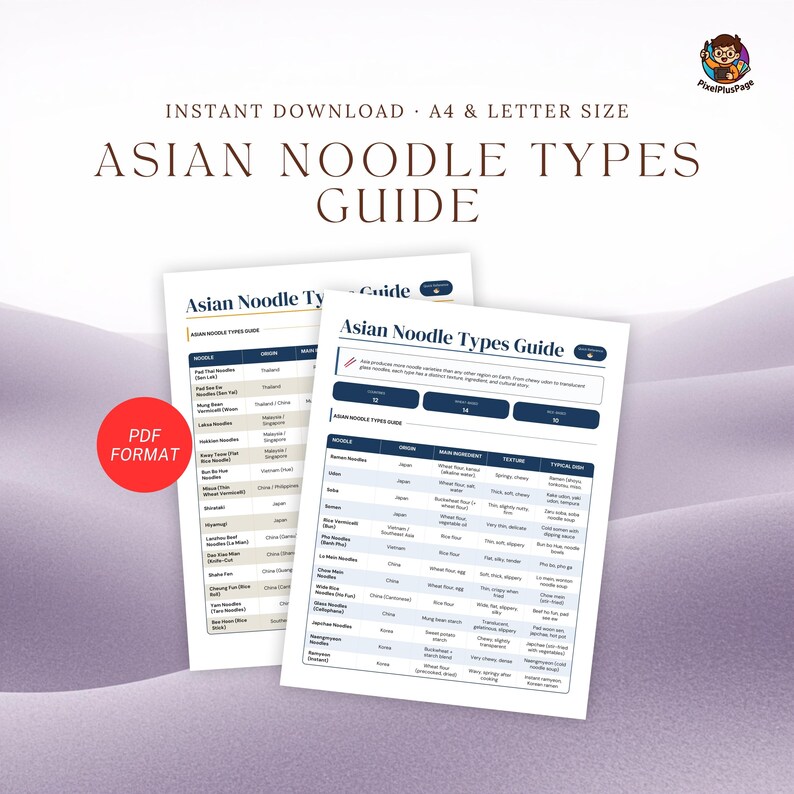 Asian Noodle Types Guide – 30 Varieties Quick Reference Chart ...