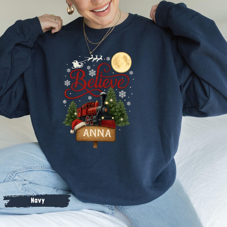 Personalized Family Polar Express Shirts, Custom Family Christmas Shirt ...