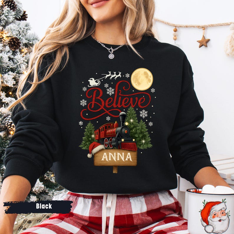 Personalized Family Polar Express Shirts, Custom Family Christmas Shirt ...