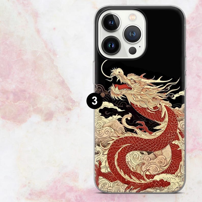 Dragon Phone Case Asian Dragon Mythical Chinese Cover for iPhone 16, 15 ...