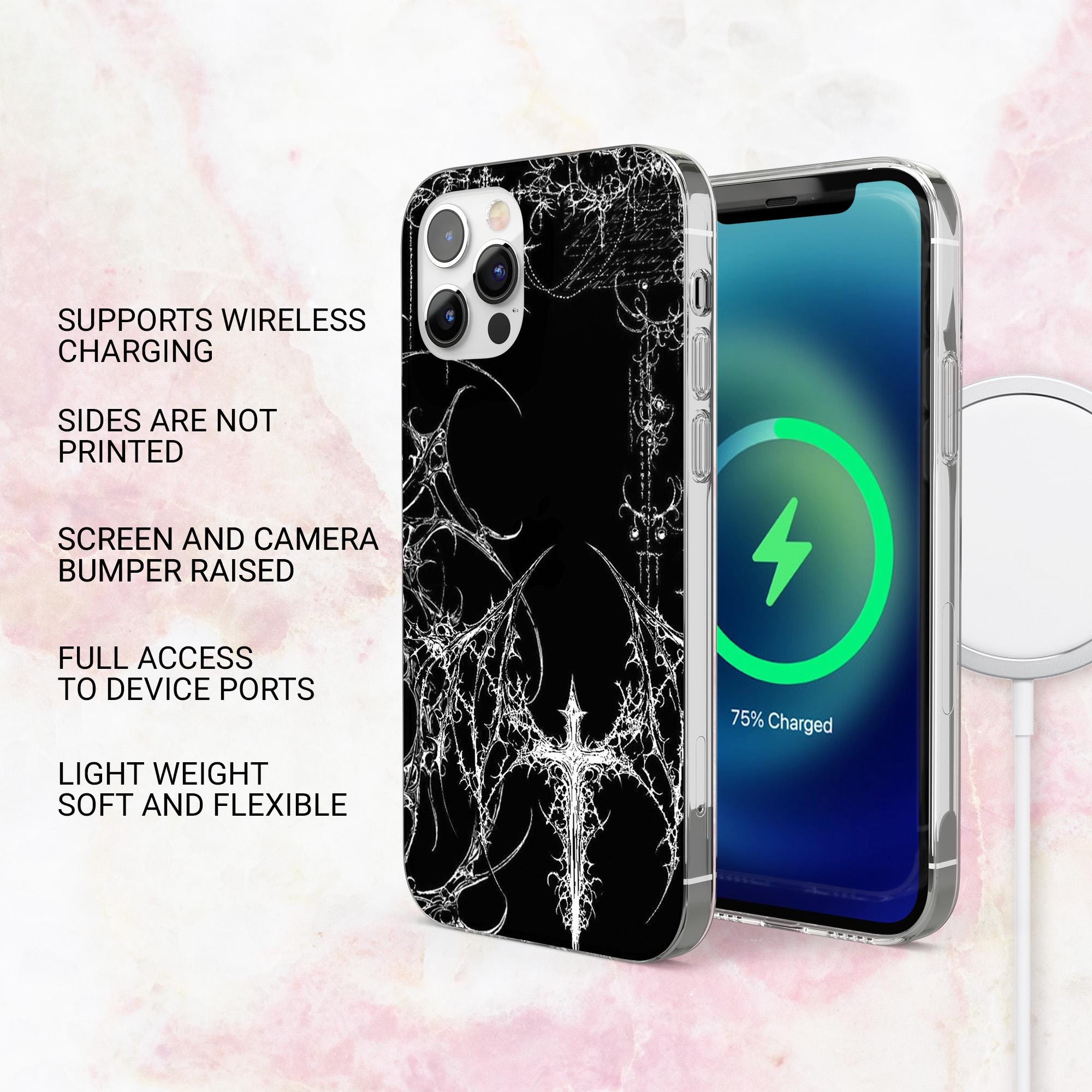 Gothic Phone Case Emo Cybersigilism Goth Cover for iPhone 16, 15, 14 ...