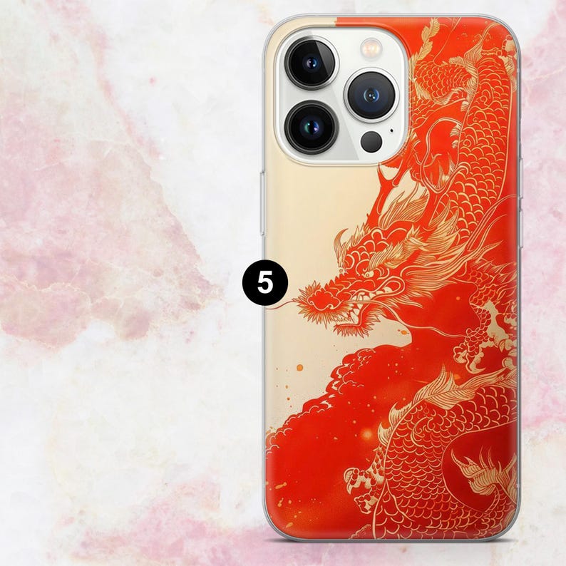 Dragon Phone Case Asian Dragon Mythical Chinese Cover for iPhone 16, 15 ...