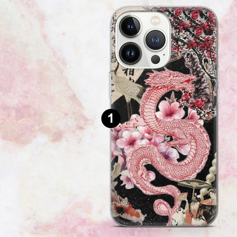 Dragon Phone Case Asian Dragon Mythical Chinese Cover for iPhone 16, 15 ...