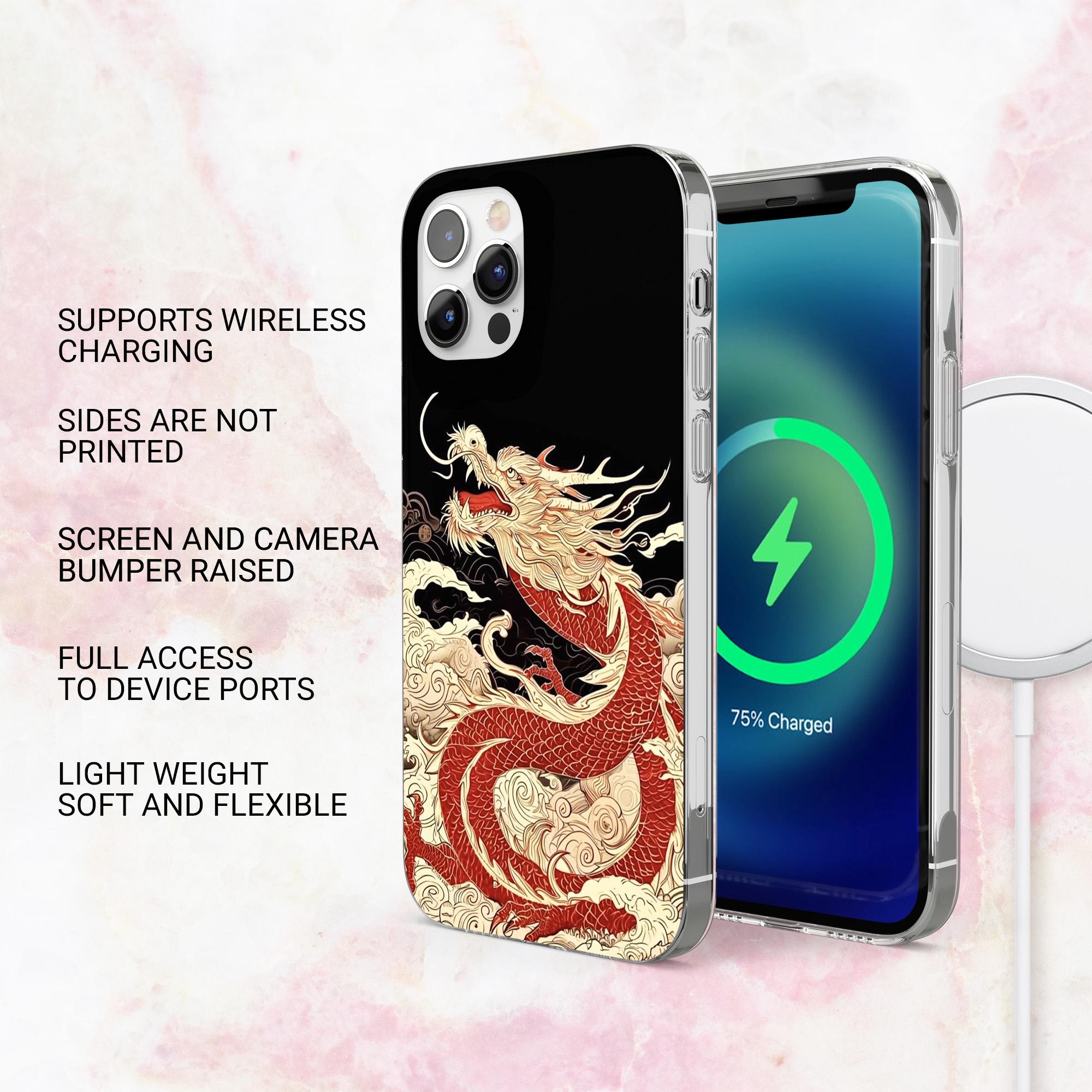 Dragon Phone Case Asian Dragon Mythical Chinese Cover for iPhone 16, 15 ...