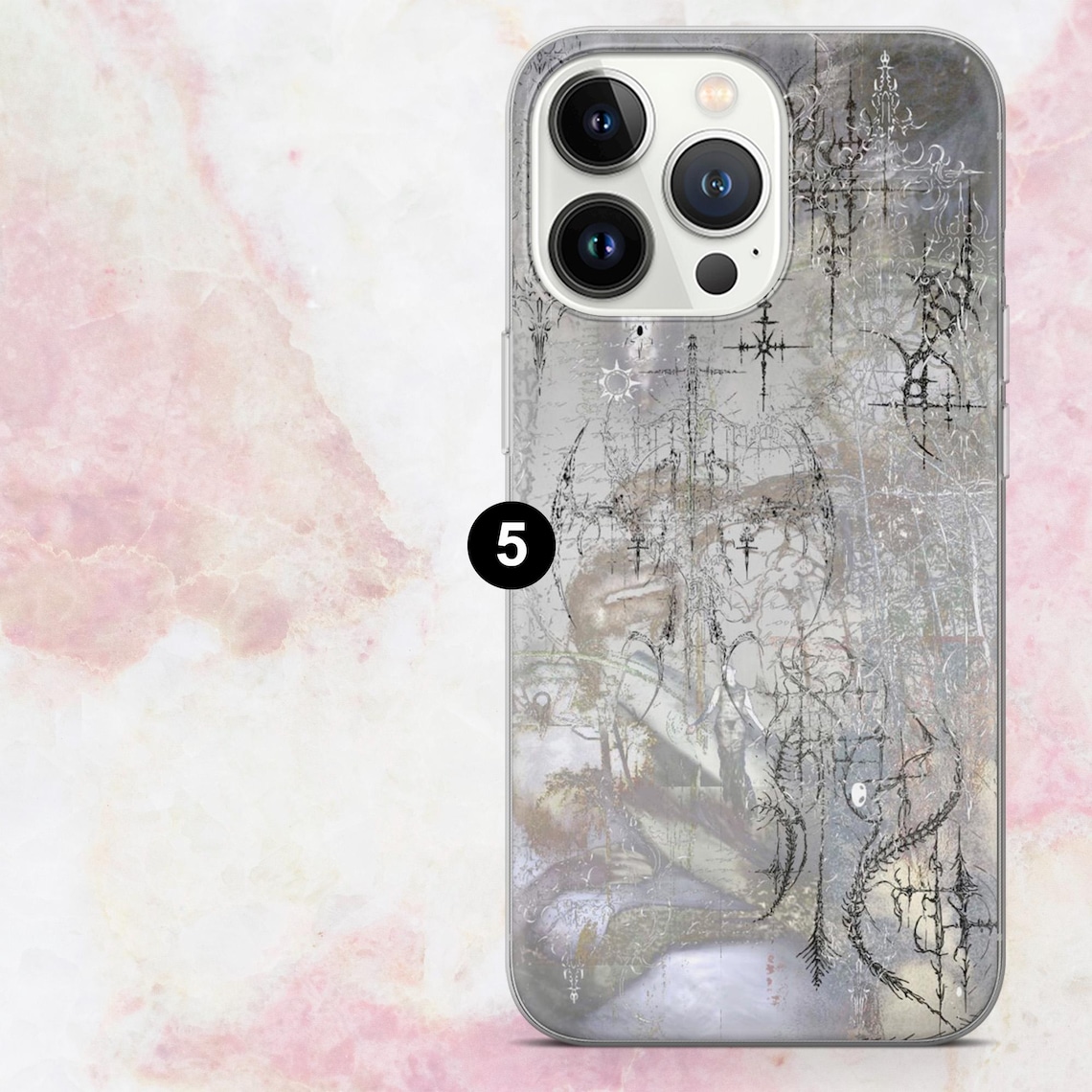 Gothic Phone Case Emo Cybersigilism Goth Cover for iPhone 16, 15, 14 ...