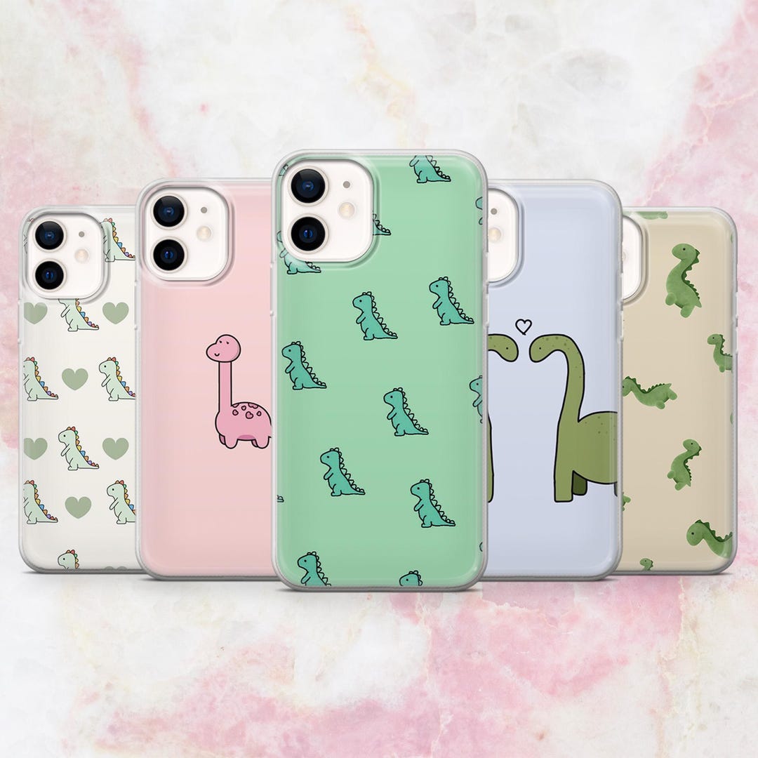 Dinosaur Phone Case Cute Dino Kawaii T-rex Cover for iPhone 16, 15, 14 ...