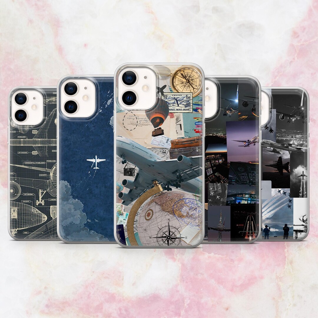 Aviation Phone Case Airplane Travel Plane Cover for iPhone 16, 15, 14 ...