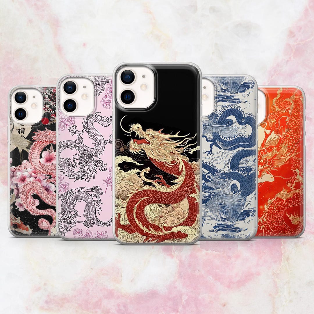 Dragon Phone Case Asian Dragon Mythical Chinese Cover for iPhone 16, 15 ...