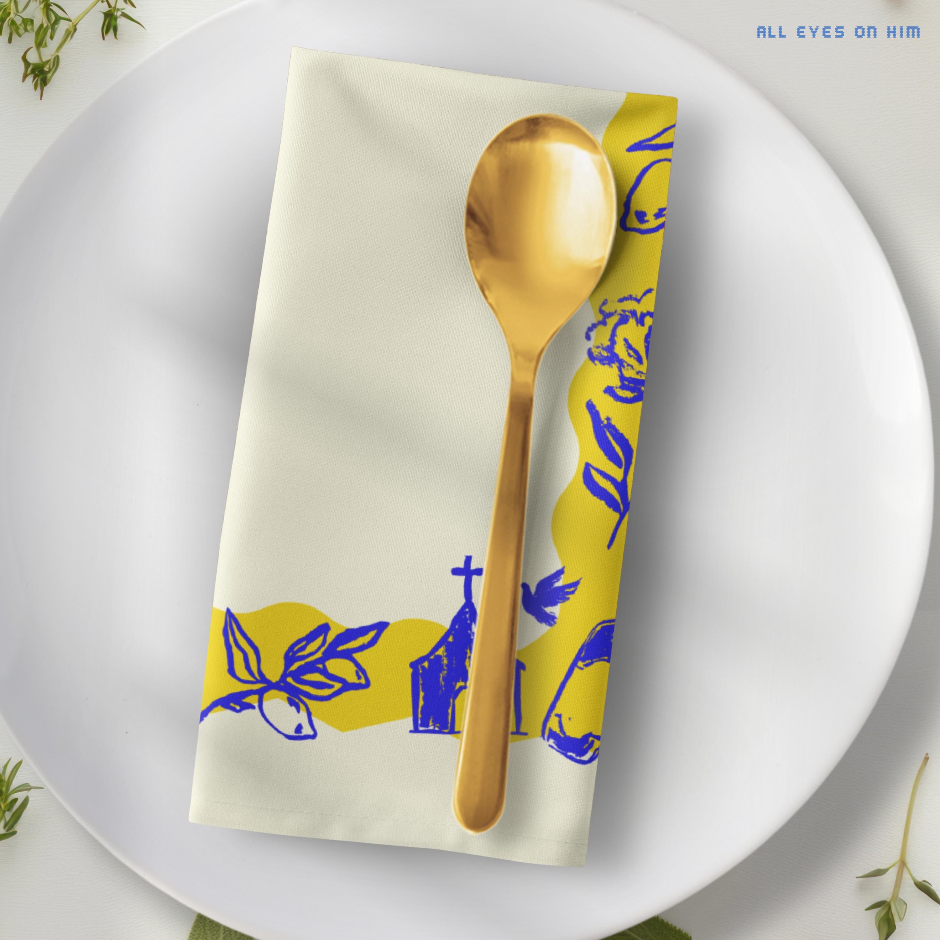LEMON SUMMER Block Print Cloth Napkins, Set of 4, Summer, Home Decor ...