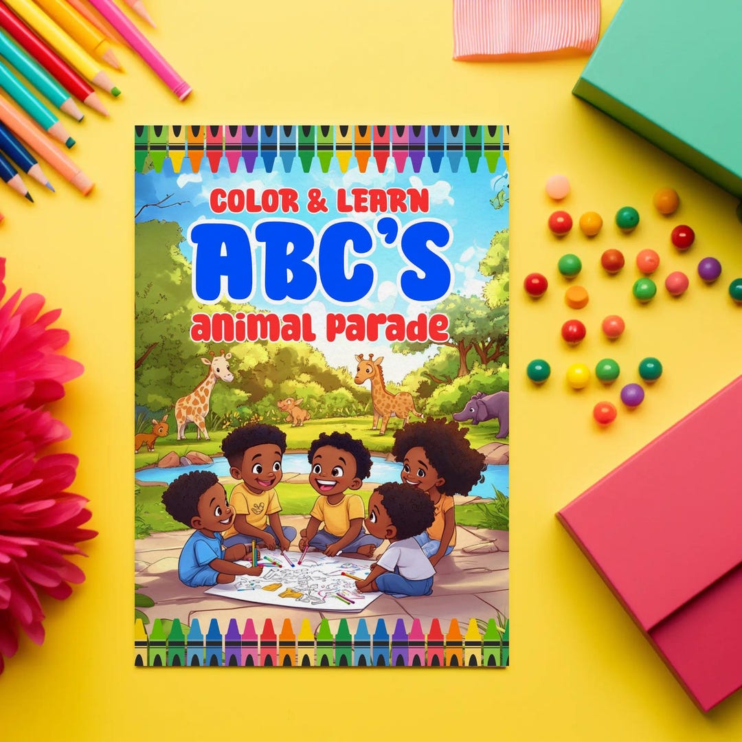 Color & Learn: Abc's Animal Parade - Etsy