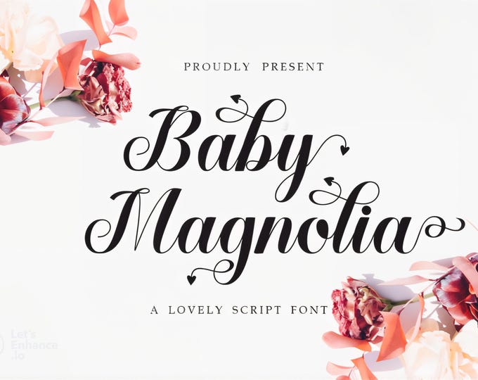 Magnolia Handwriting Font SVG, Handwriting Font SVG, Cursive ...