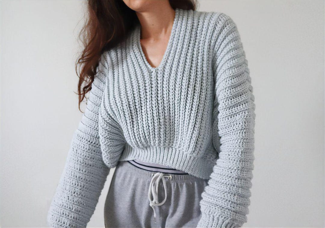 Crochet Pattern Sweater, Oversized Pullover (PDF), Cozy Crochet Winter ...