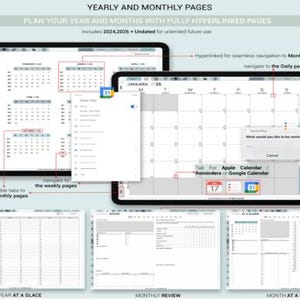 Undated Digital Planner for Goodnotes: Daily, Weekly, Monthly Journal ...