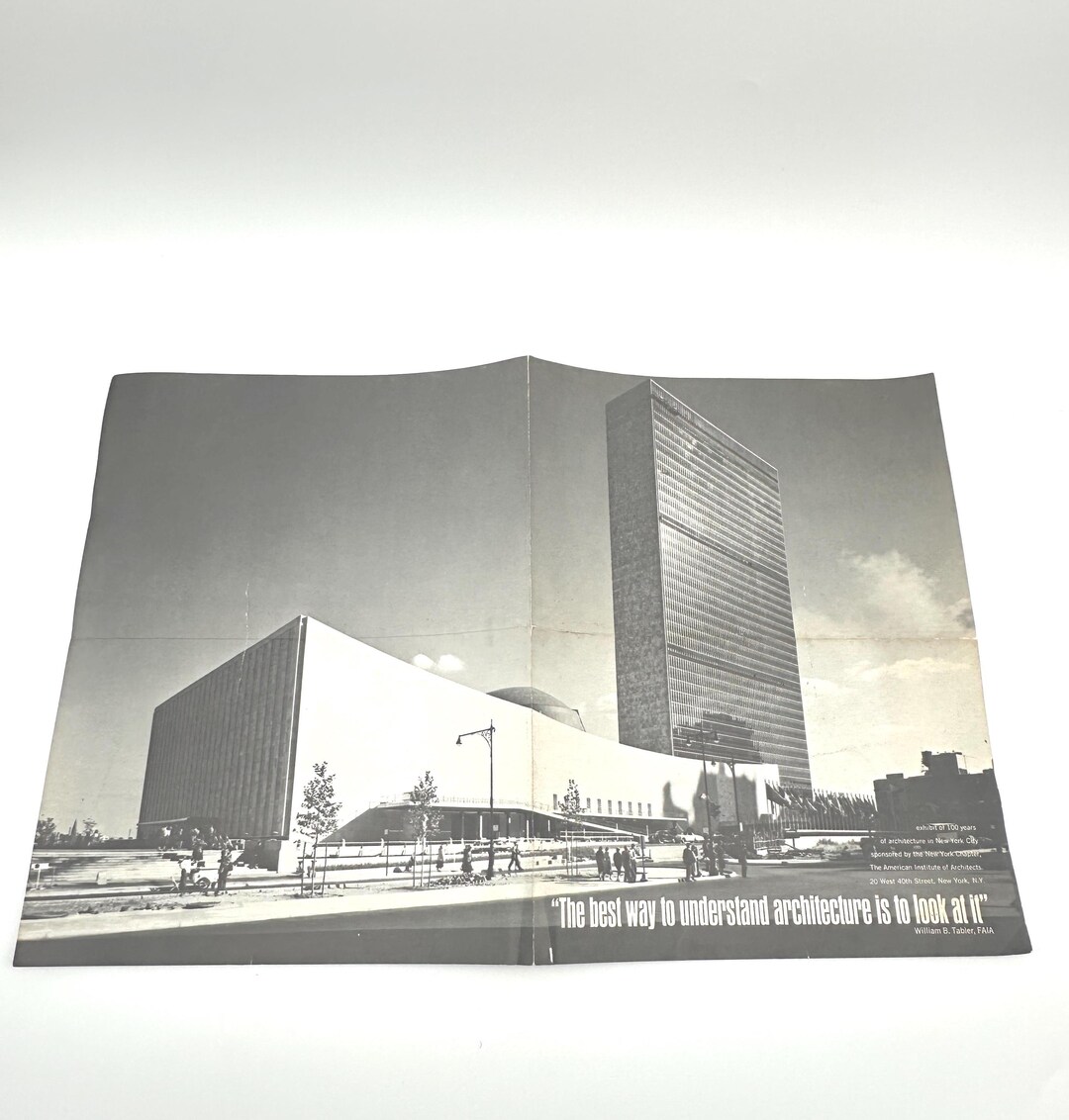 Vintage AIA Midtown NYC Walking Tour Map 1960s Foldout Architecture ...