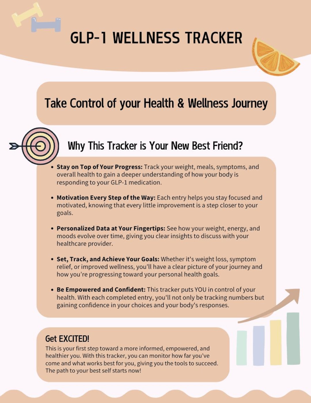Complete GLP-1 Wellness Tracker | Digital Journal for Health, Diet, and ...