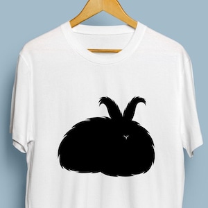 Giant Angora Rabbit - Digital Download, Giant Angora Rabbit Silhouette ...