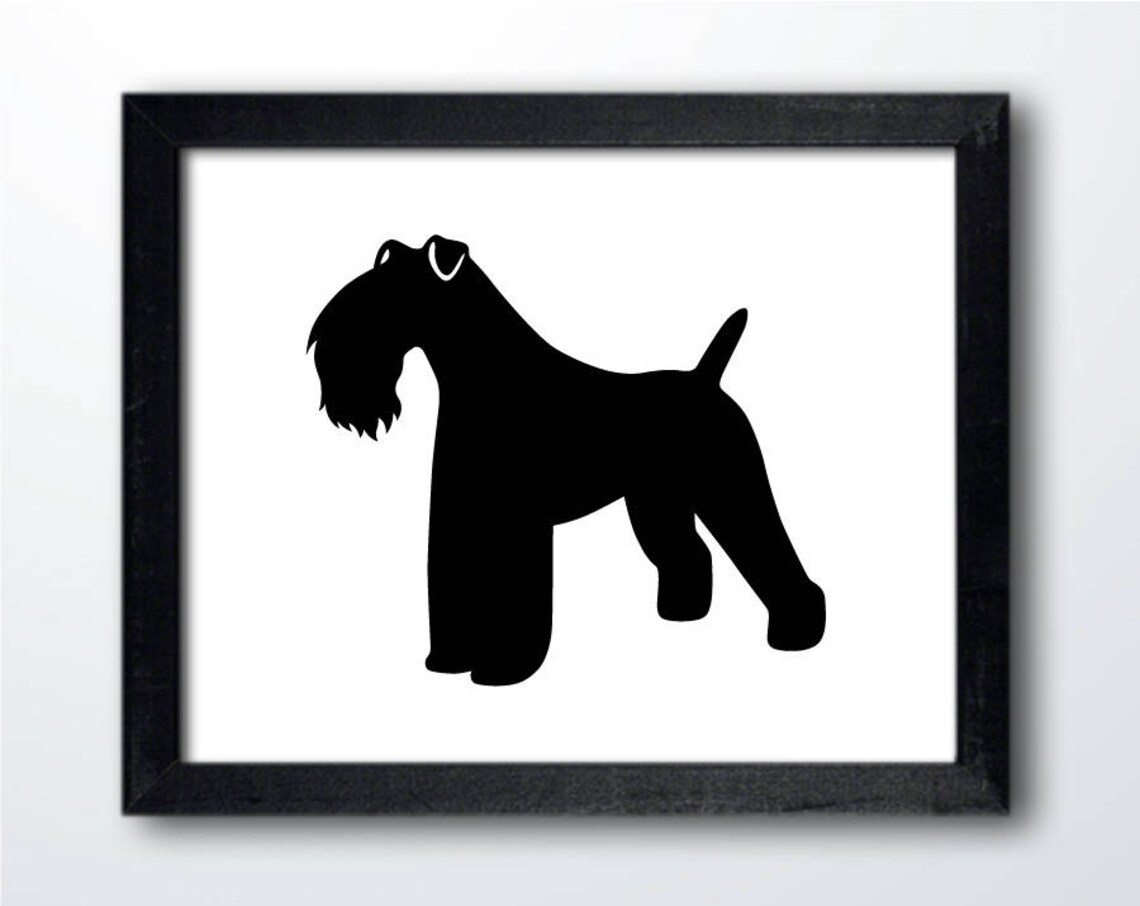 Kerry Blue Terrier - Digital Download, Kerry Blue Terrier Art, Dog ...