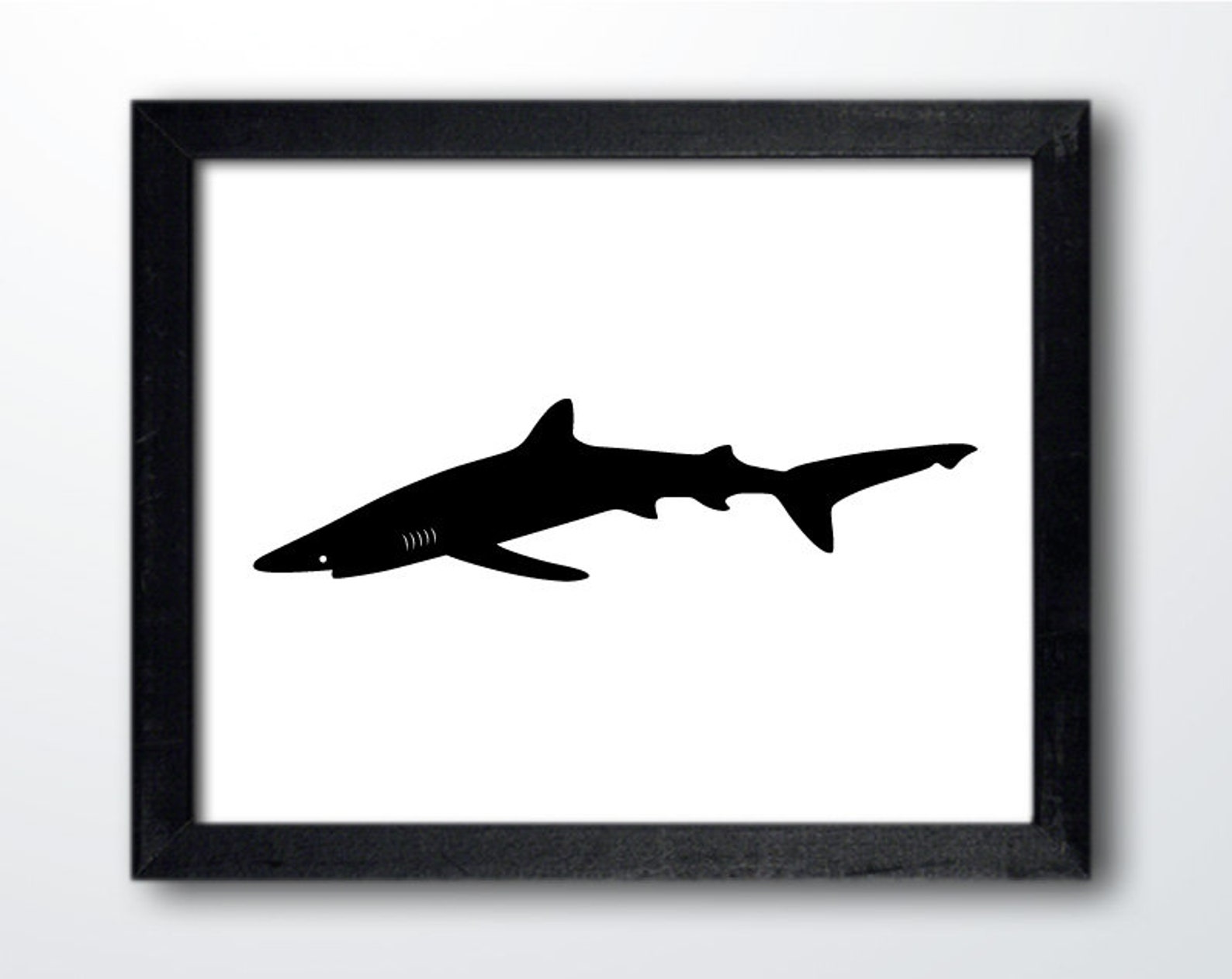 Blue Shark - Digital Download, Blue Shark Art, Blue Shark Silhouette ...