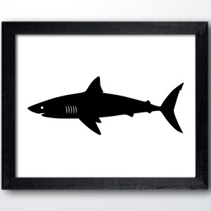 Shortfin Mako Shark - Digital Download, Shortfin Mako Shark Art ...