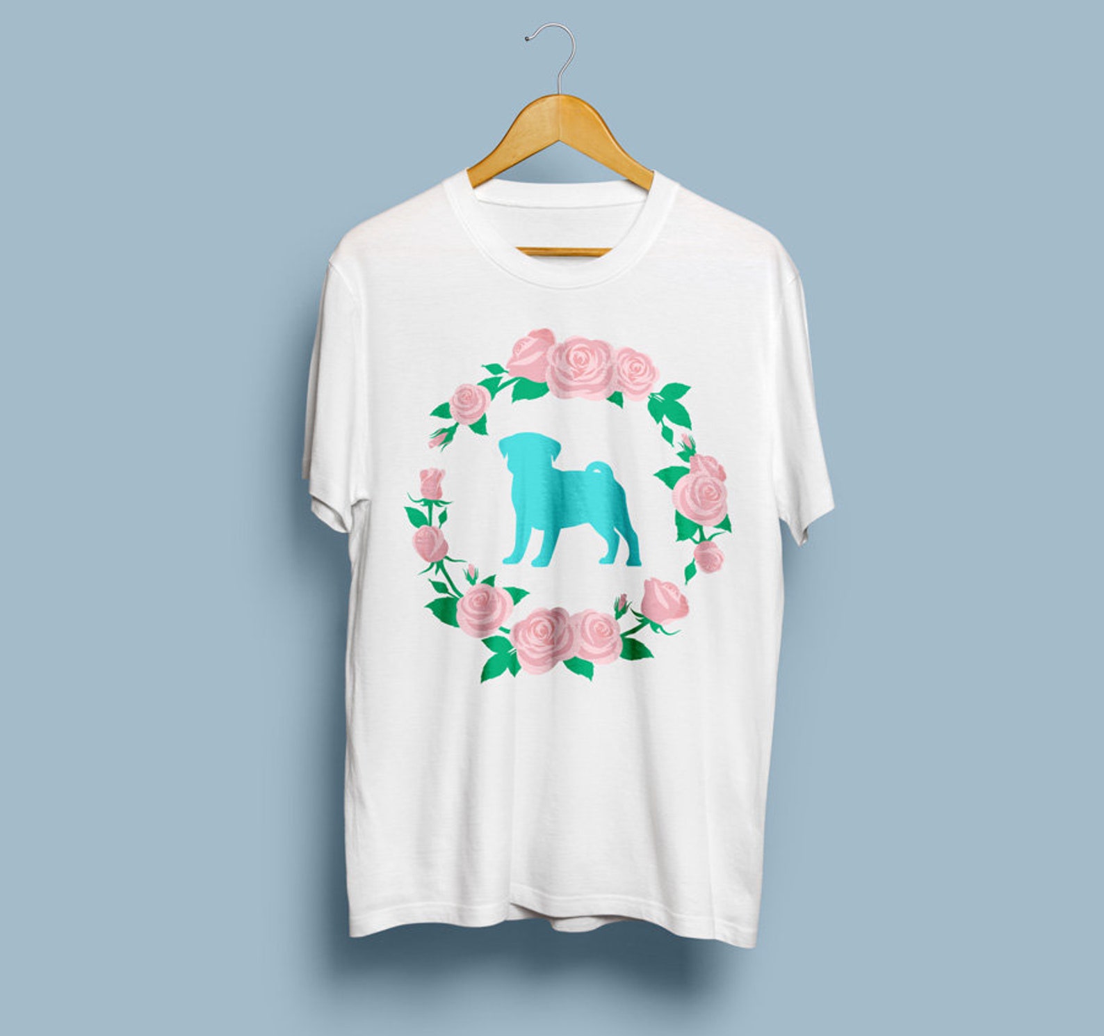 Ring of Pale Pink Roses Flower Wreath SVG JPG PDF Digital | Etsy