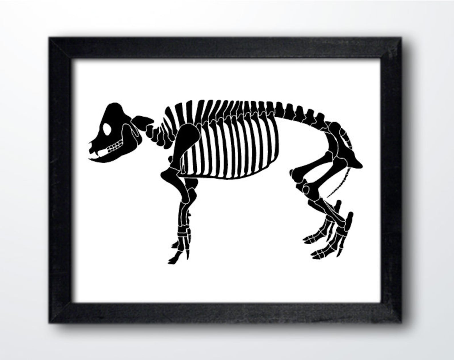 Pig Skeleton Digital Download Pig Art Halloween Pig - Etsy