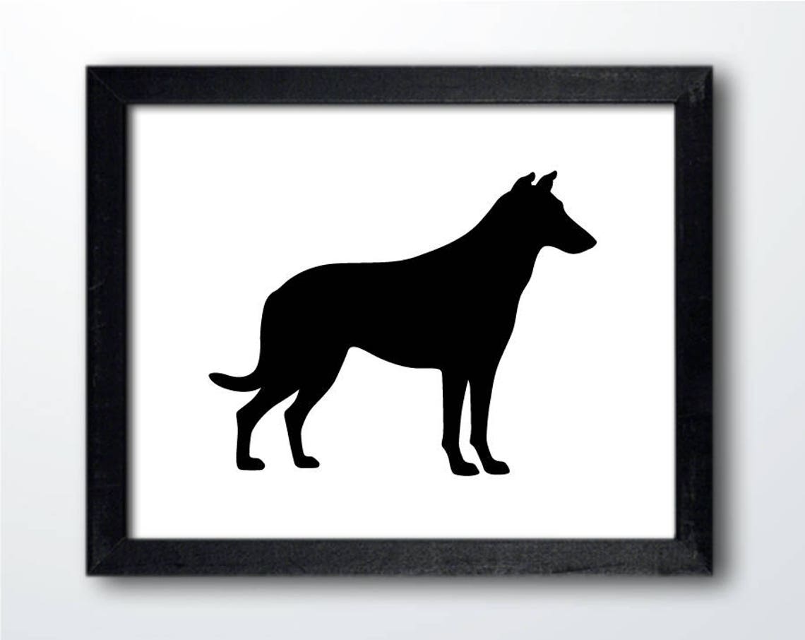Smooth Collie - Digital Download, Smooth Collie Art, Dog Silhouette ...