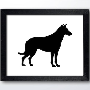 Smooth Collie - Digital Download, Smooth Collie Art, Dog Silhouette ...