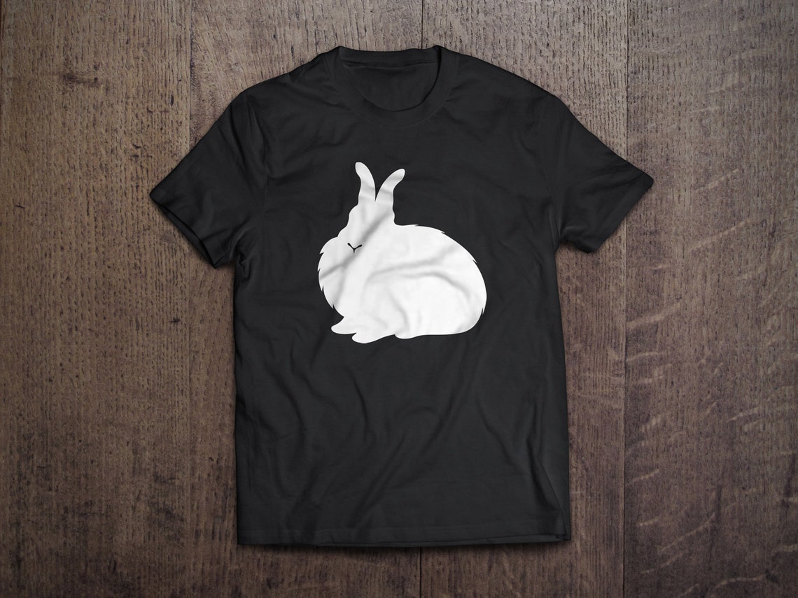 Satin Angora Rabbit - Digital Download, Satin Angora Rabbit Silhouette ...
