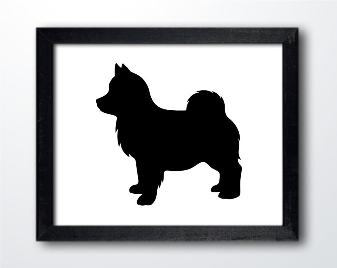 Pomsky Silhouette - Digital Download, Pomsky Art, Dog Silhouette ...