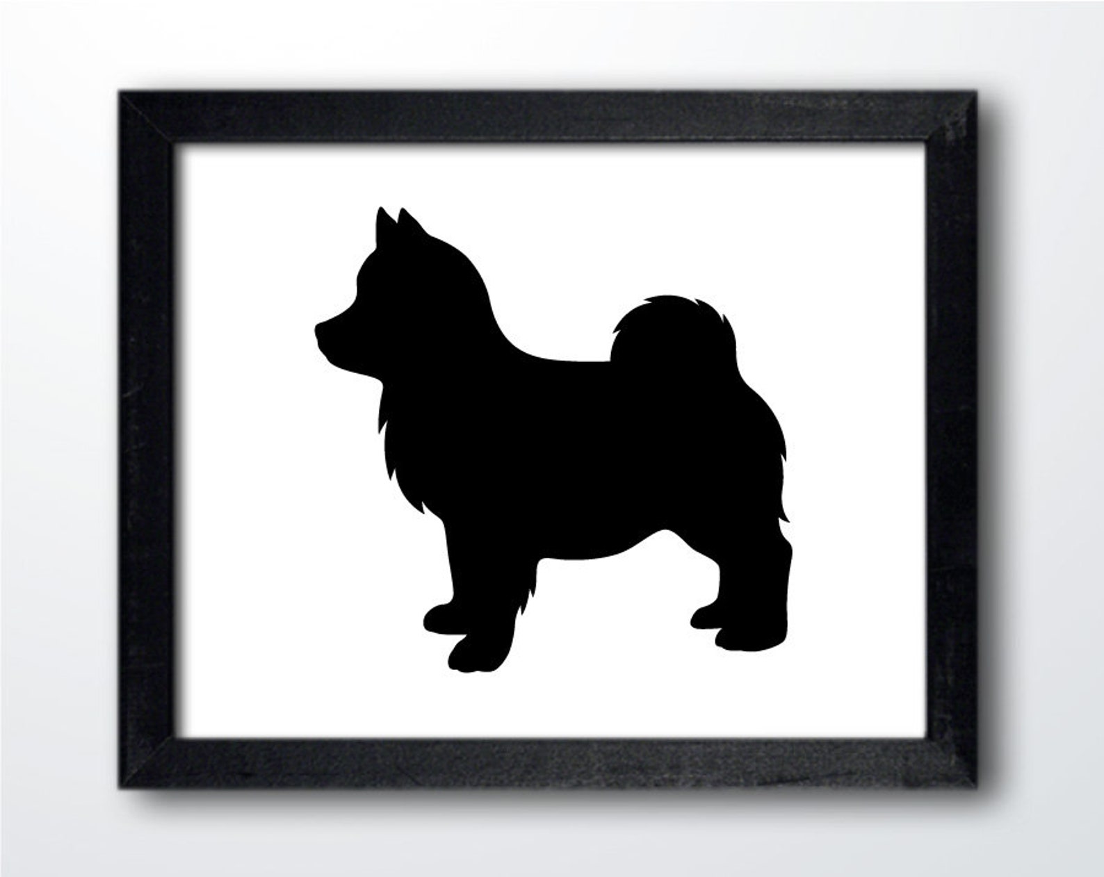Pomsky Silhouette - Digital Download, Pomsky Art, Dog Silhouette ...