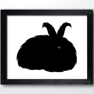 Giant Angora Rabbit - Digital Download, Giant Angora Rabbit Silhouette ...