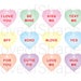 Candy Heart Gift Tags - Valentine's Day Gift Tag, Digital Download, SVG ...